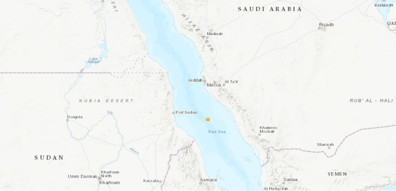 Earthquakes in the Red Sea between Sudan and Saudi Arabia - Dabanga ...
